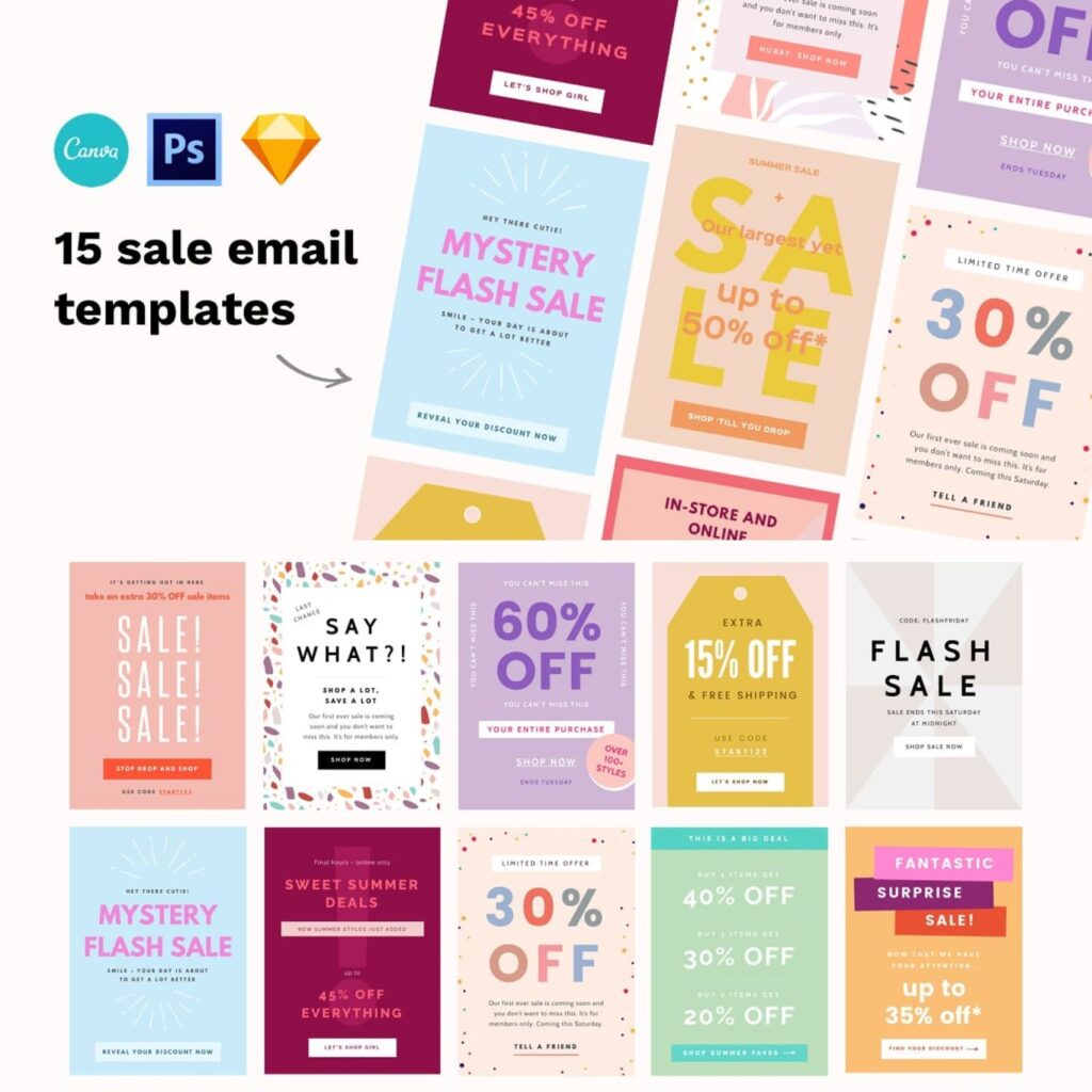 Trendy Email Design Template | Master Bundles