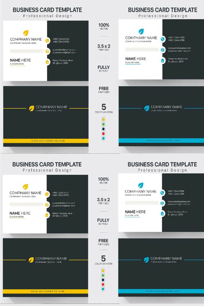 Business Card Double Sided Template - MasterBundles