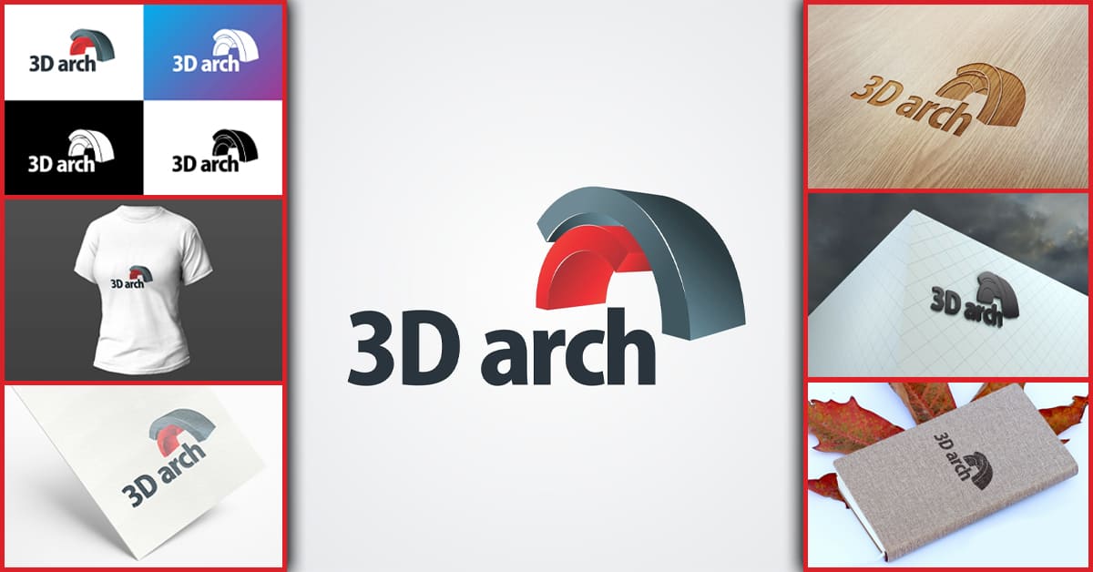 3D Arch Logo Design Template – MasterBundles