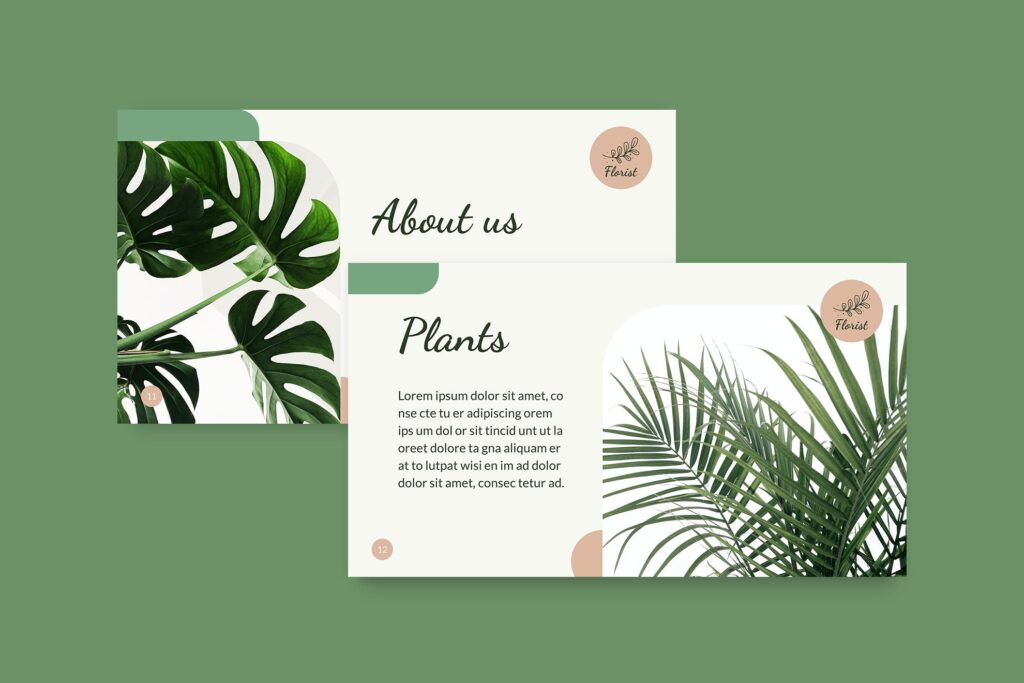 Flower Shop PowerPoint Presentation Template – MasterBundles