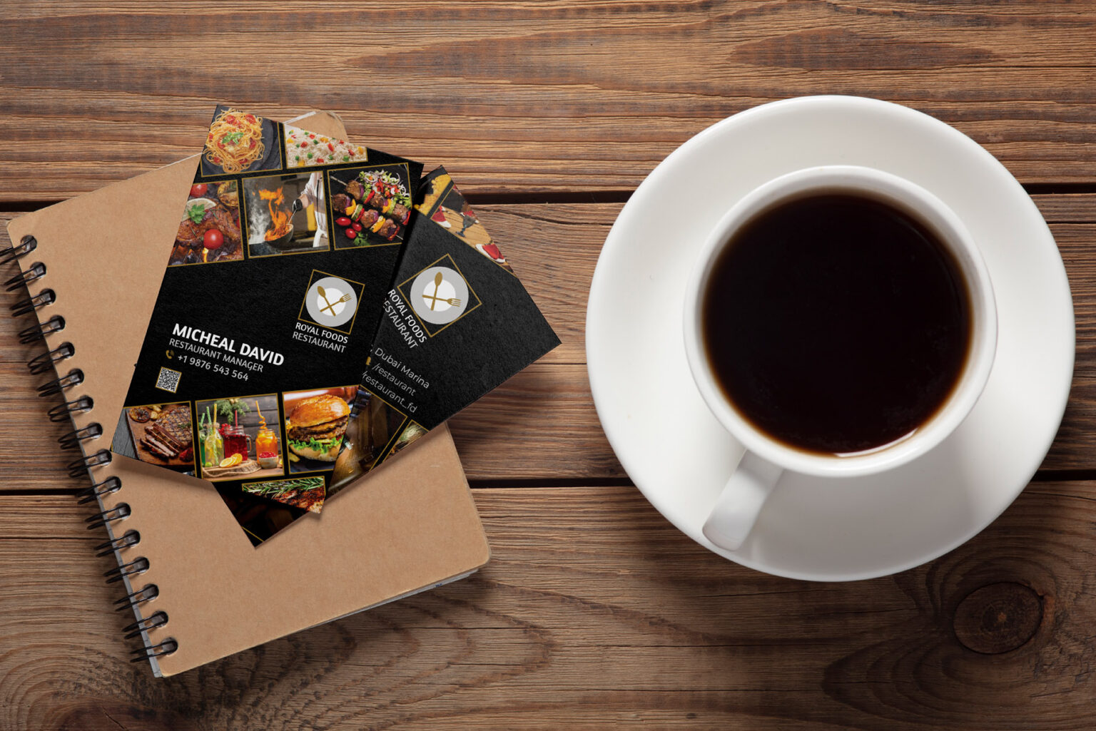 Restaurant Visiting Business Card Template - MasterBundles