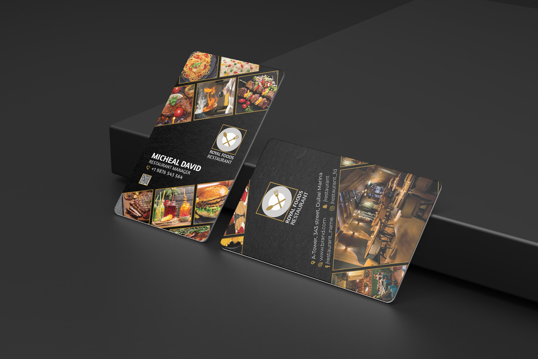 Restaurant Visiting Business Card Template - MasterBundles