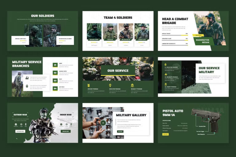 Armory - Military Education PowerPoint Template – MasterBundles