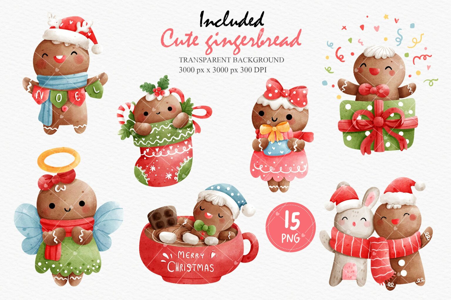 Christmas Gingerbread Man Clipart – MasterBundles