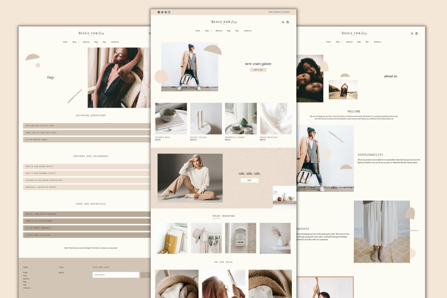Shopify Template I Beige For Days – MasterBundles