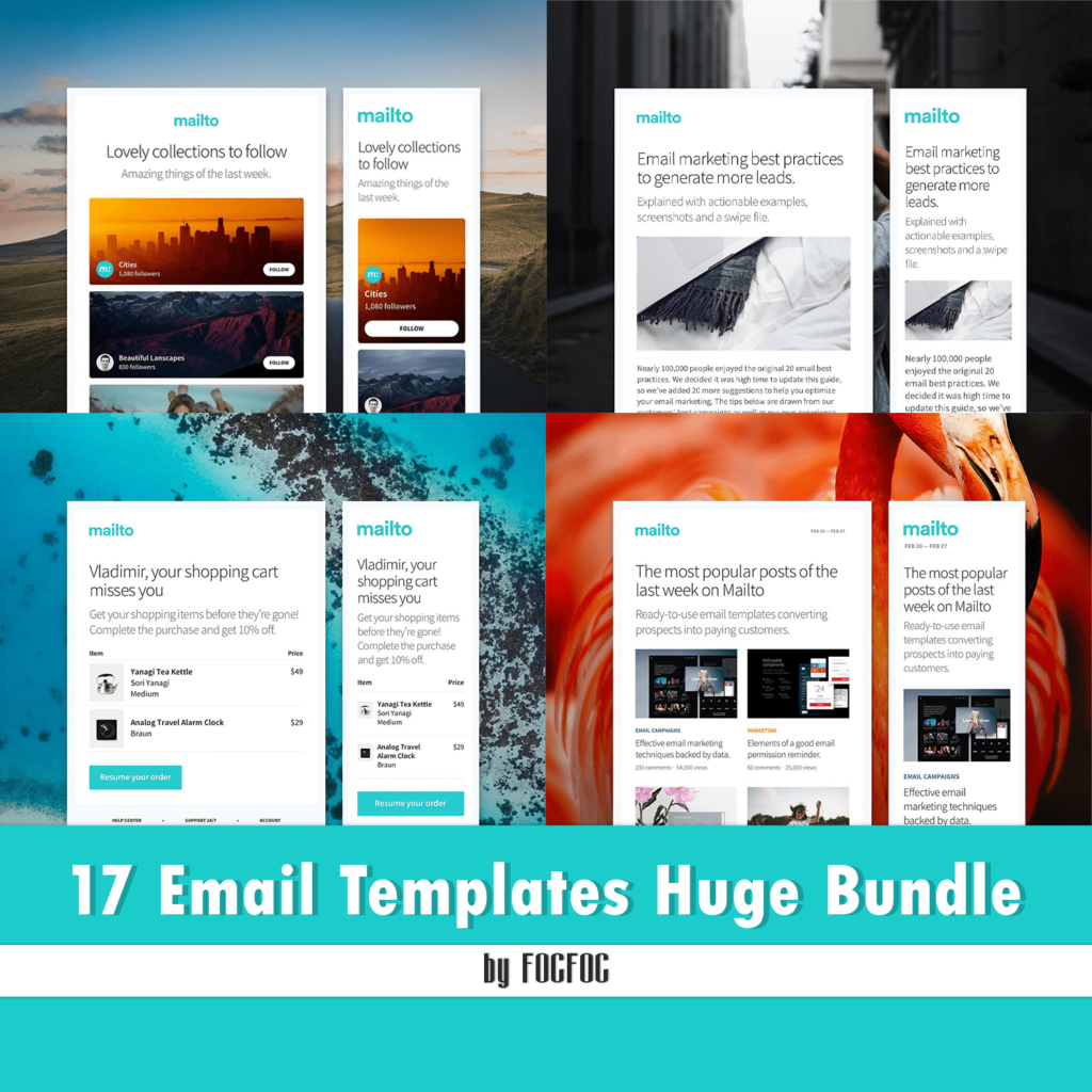 17 Email Templates Huge Bundle – MasterBundles
