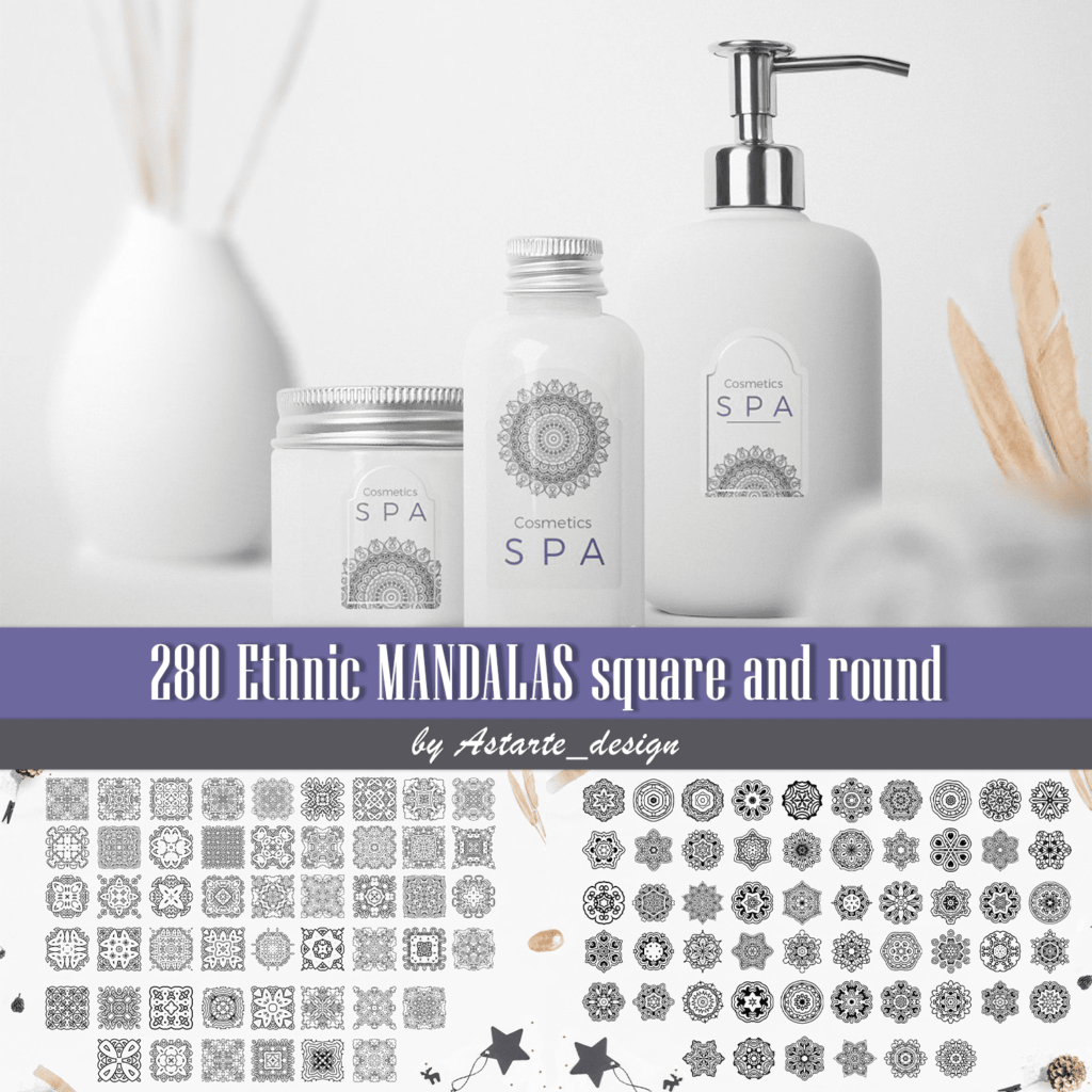 280 Ethnic Mandalas Square and Round – MasterBundles