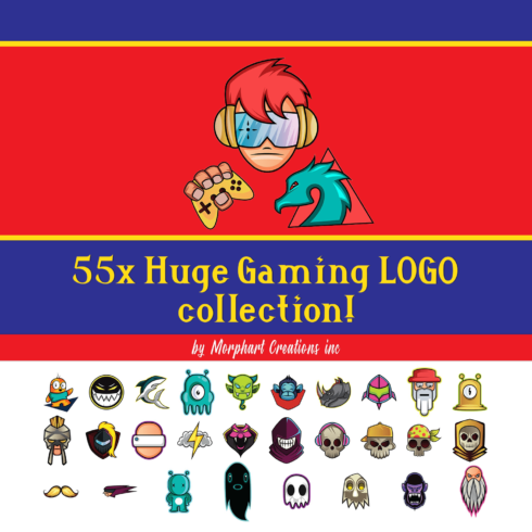 55 Huge Gaming Logo Collection – MasterBundles