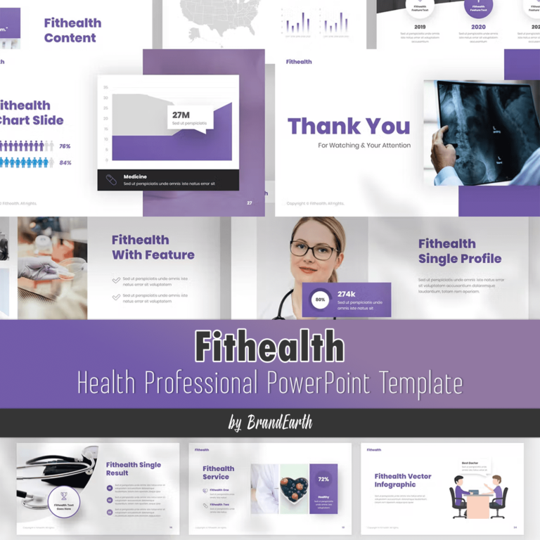 Fithealth Health Professional PowerPoint Template – MasterBundles
