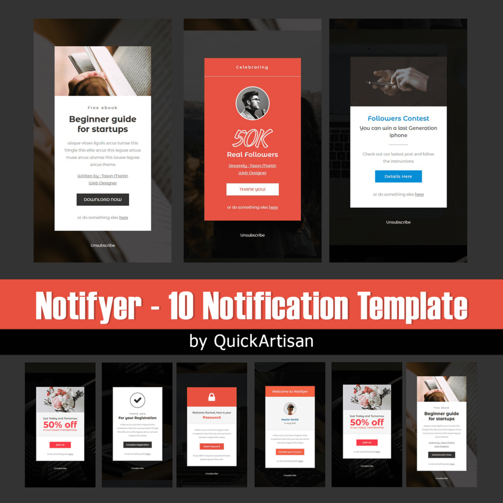 Notifyer - 10 Notification Template – MasterBundles