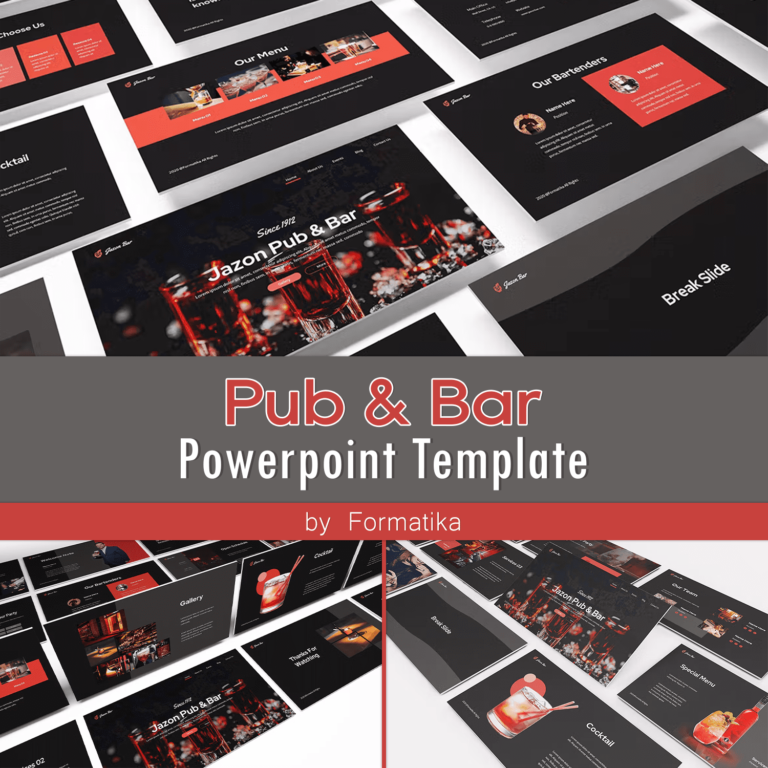 Pub & Bar PowerPoint Template – MasterBundles
