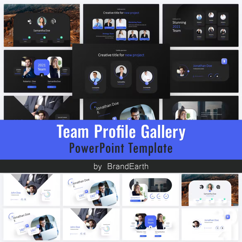 Team Profile Gallery Powerpoint Template – MasterBundles