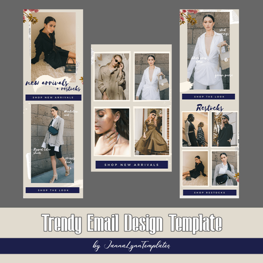 Trendy Email Design Template – MasterBundles