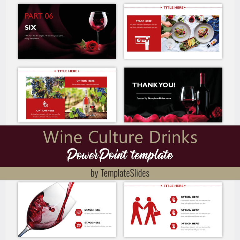 Wine Culture Drinks PowerPoint Template – MasterBundles