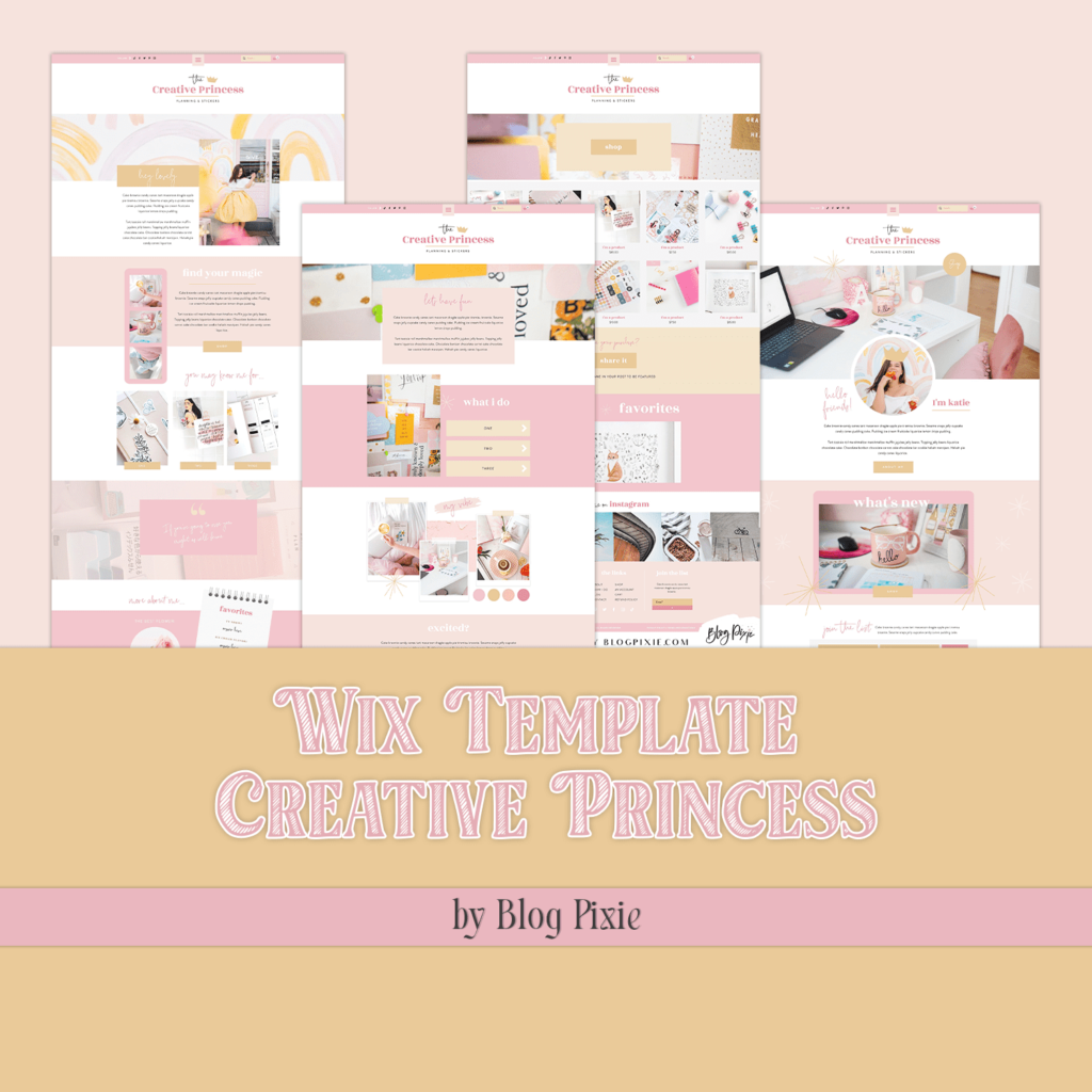 Wix Template Creative Princess – MasterBundles