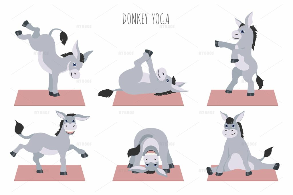 Donkey Yoga Illustrations – MasterBundles