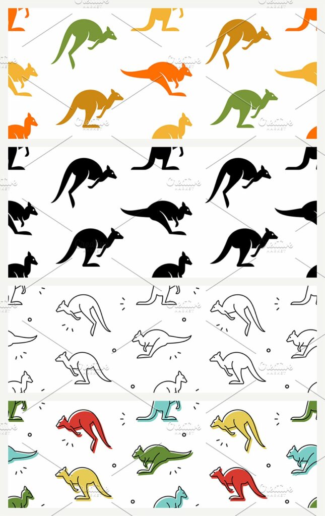 Kangaroo Set + Pattern – MasterBundles
