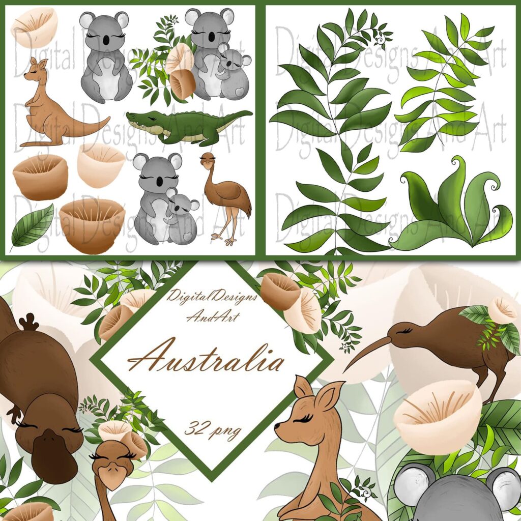 Australia Animals Clipart – MasterBundles