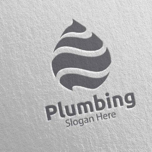 3D Plumbing Logo With Water And Fix Home Concept 17 | Master Bundles