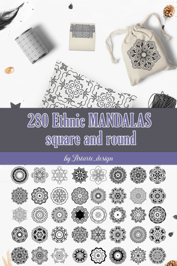 280 Ethnic Mandalas Square and Round – MasterBundles
