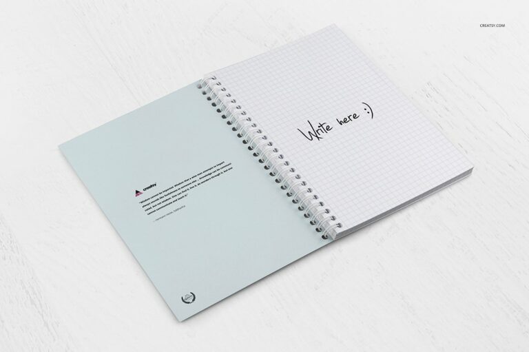 Spiral Bound Notebook Mockup – MasterBundles