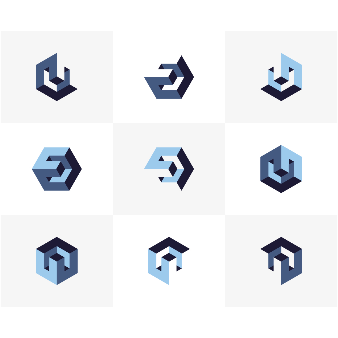 3d isometric logo bundle - MasterBundles