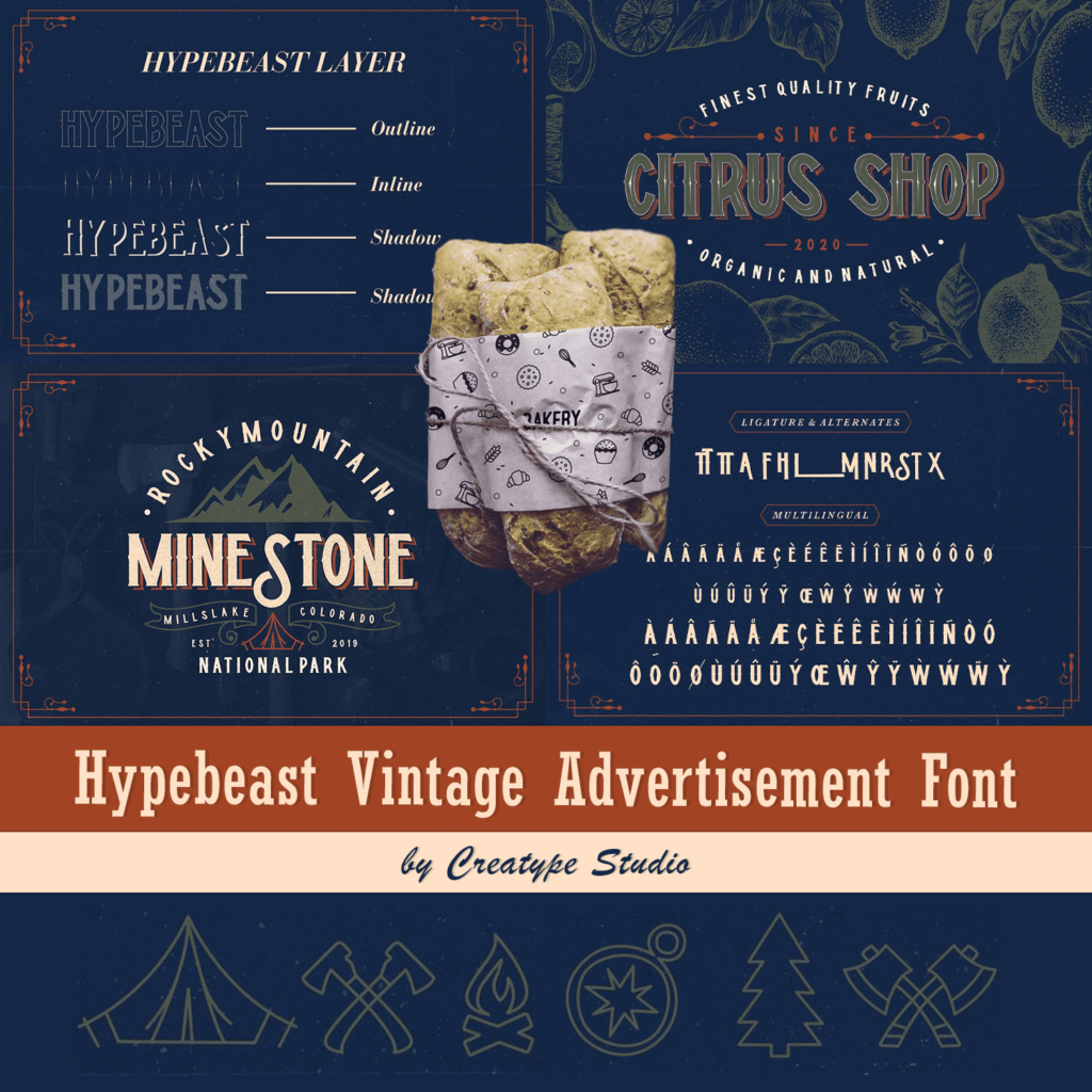 Hypebeast Vintage Advertisement Font – MasterBundles
