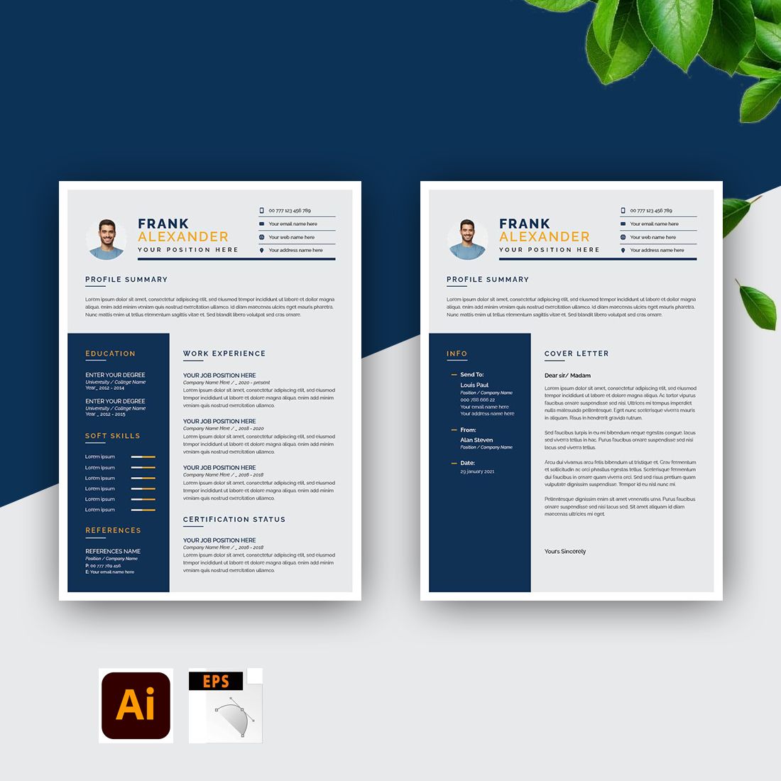 Creative Resume CV Design - MasterBundles