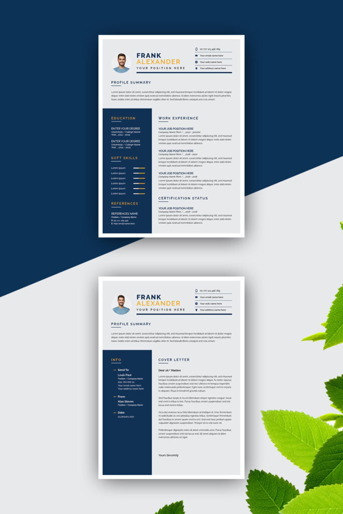 Creative Resume CV Design - MasterBundles
