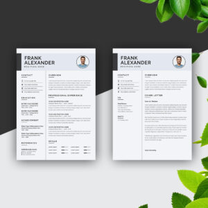 Minimalist Resume Template Vector One Page CV Template - MasterBundles