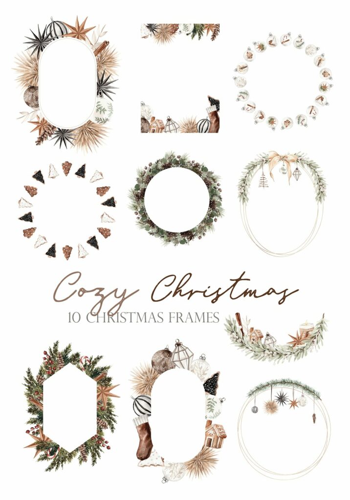 Watercolor Clipart - Cozy Christmas – MasterBundles