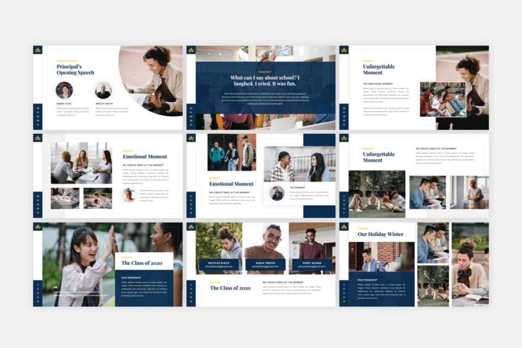 Memoar - University & School Yearbook PowerPoint Template – MasterBundles