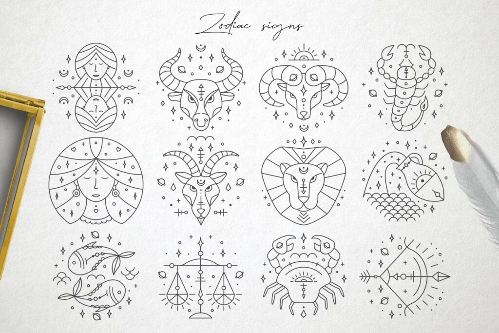 Zodiac Signs and Constellation Illustrations – MasterBundles