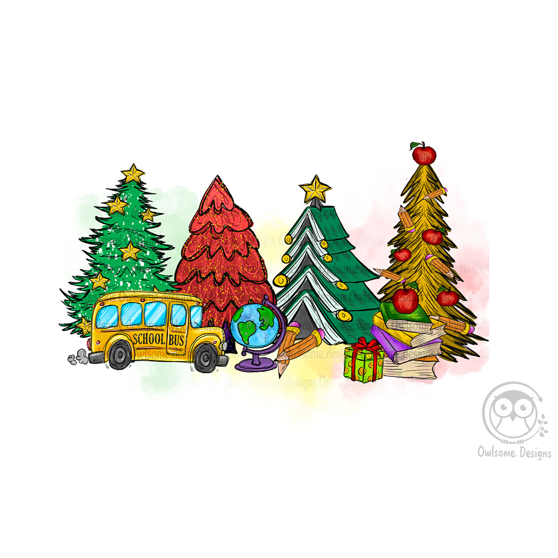 Christmas Tree School PNG Sublimation - MasterBundles