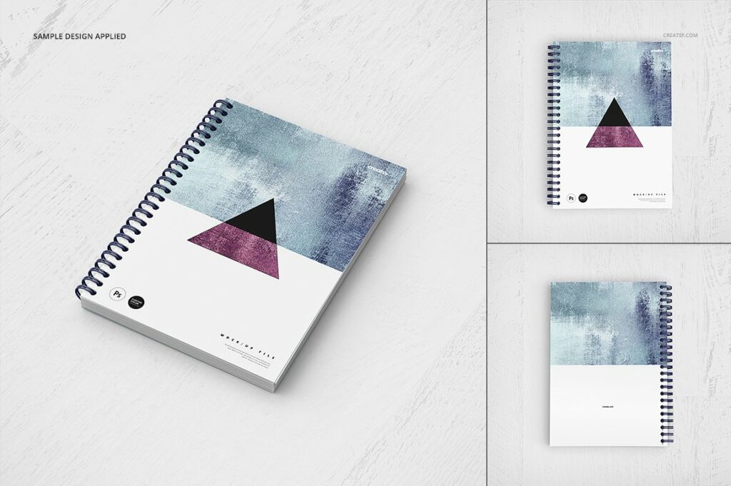 Notebook Mockup Set (3D version) – MasterBundles