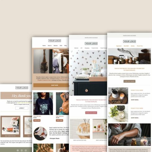 4 Mailchimp Email Templates – MasterBundles