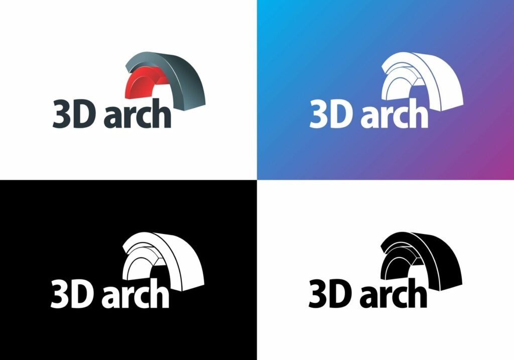 3D Arch Logo Design Template – MasterBundles
