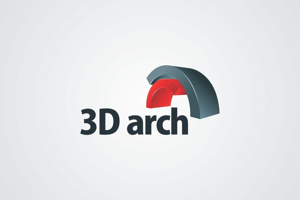 3D Arch Logo Design Template – MasterBundles