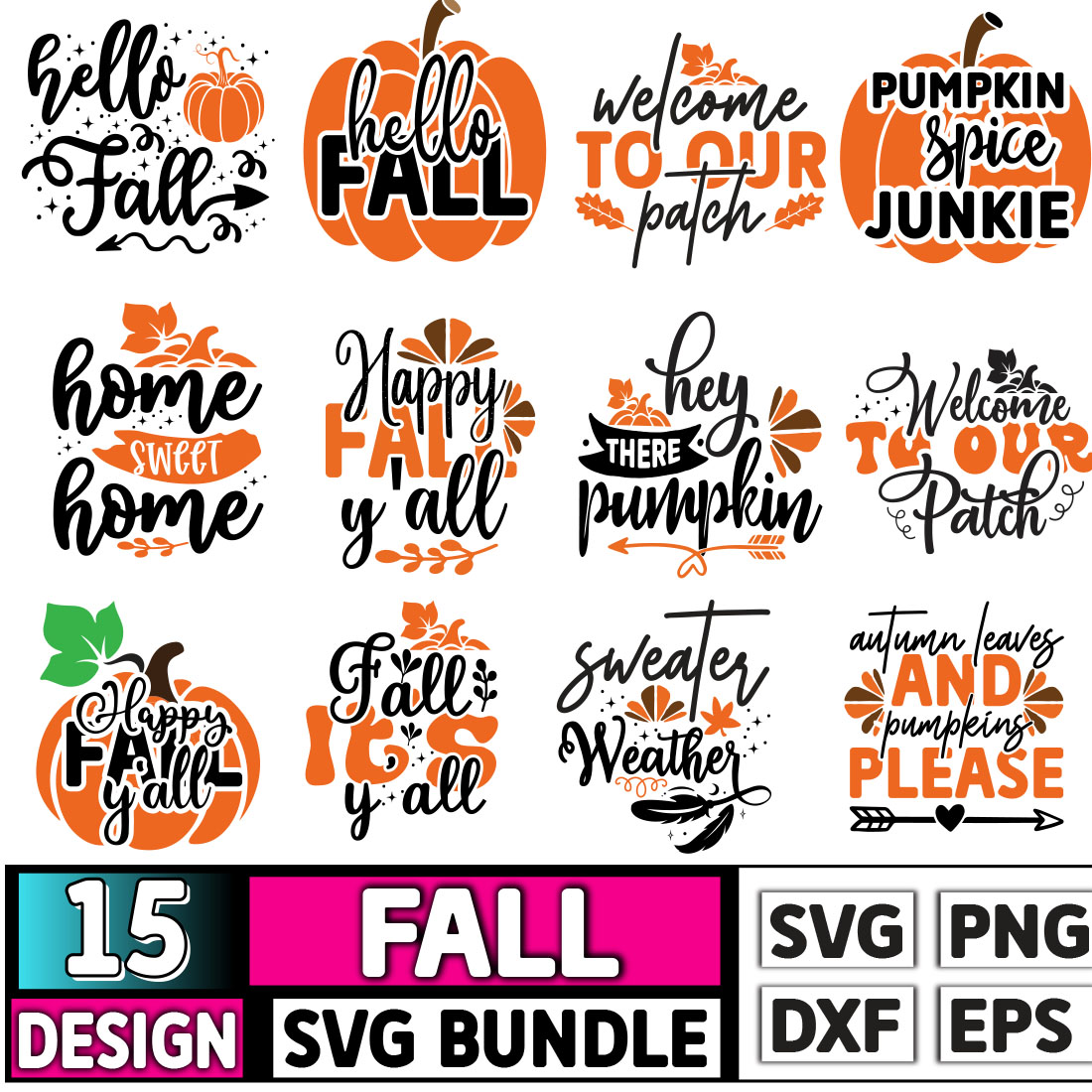 Fall svg Bundle, Fall svg Design - MasterBundles