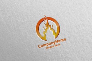 3D Fire Flame Element Logo Design 4 | MasterBundles