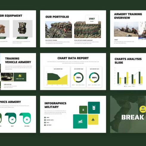 Armory - Military Education PowerPoint Template | Master Bundles