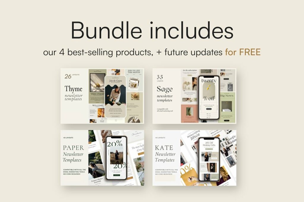 4 in1 Big Bundle Newsletter Templates – MasterBundles