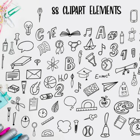 School Days - Clipart + Lettering – MasterBundles