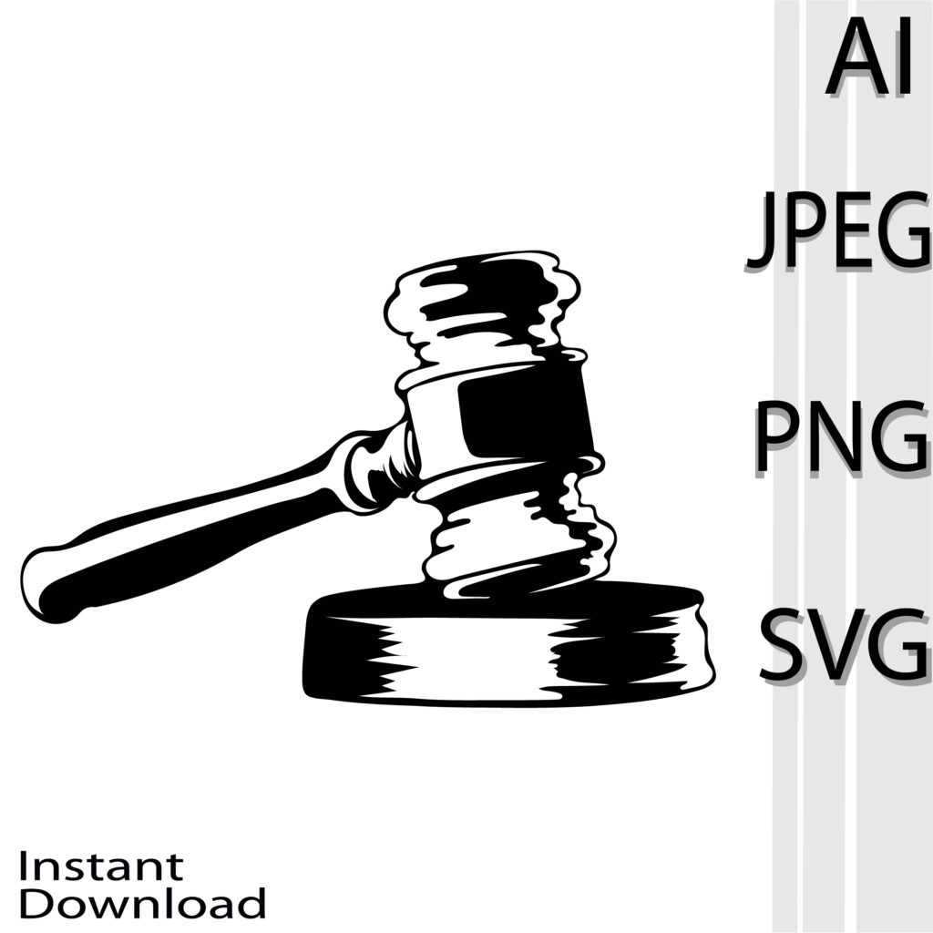 Judge's gavel - MasterBundles