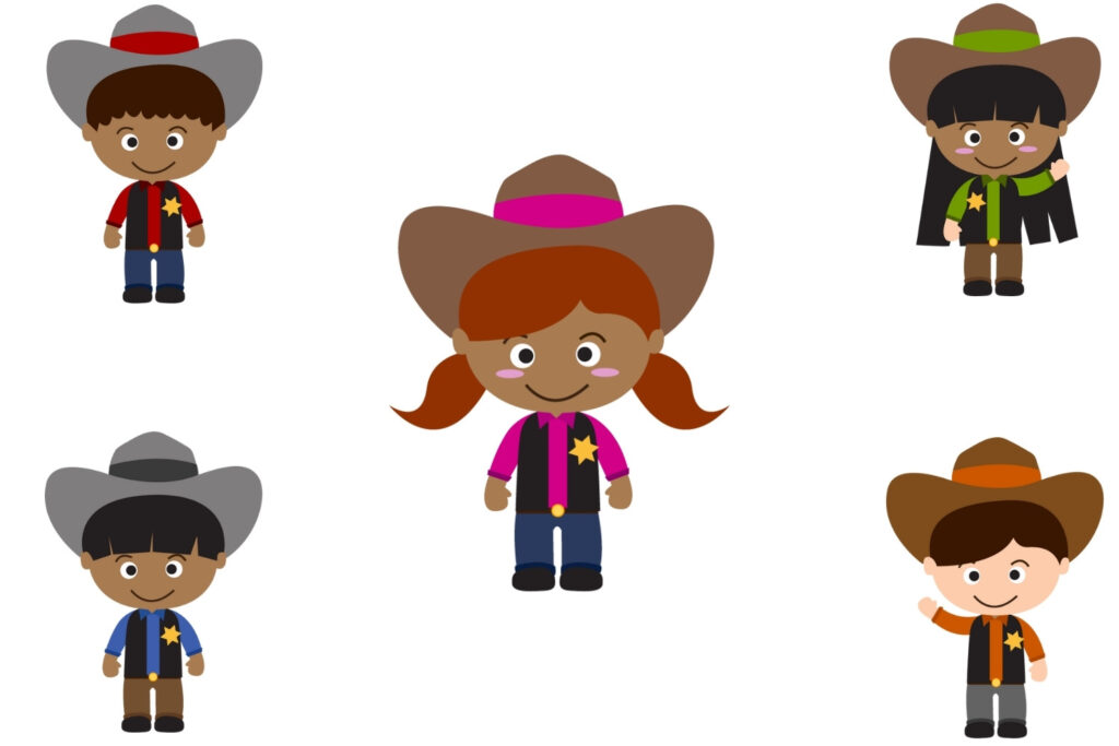 30 Cowboys Editable Clipart Set - MasterBundles