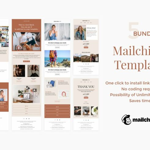5 Mailchimp Email Templates | MasterBundles
