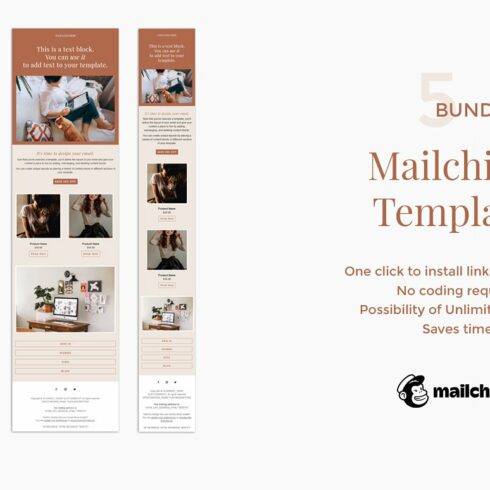 5 Mailchimp Email Templates | MasterBundles