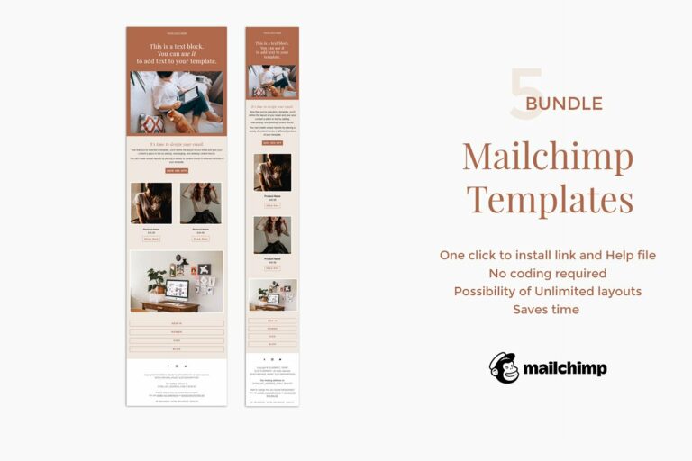 5 Mailchimp Email Templates – MasterBundles