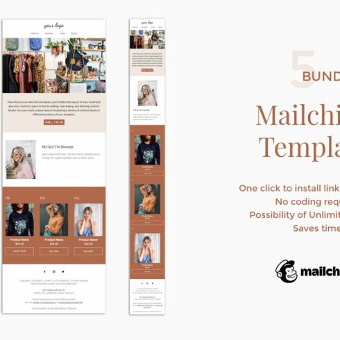 5 Mailchimp Email Templates | MasterBundles