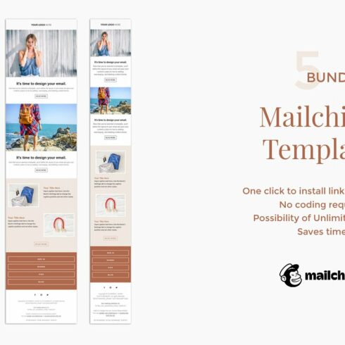 5 Mailchimp Email Templates | MasterBundles